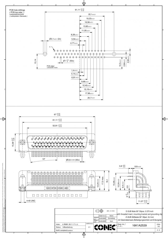Conec 163A18709X technical drawing page 2