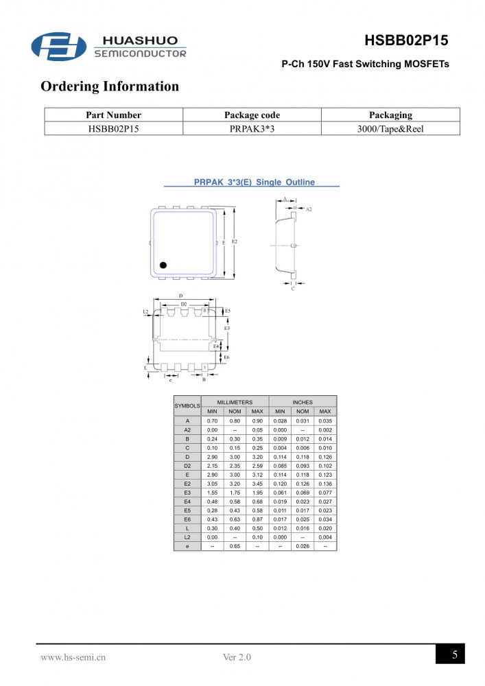HSBB02P15 datasheet page 5