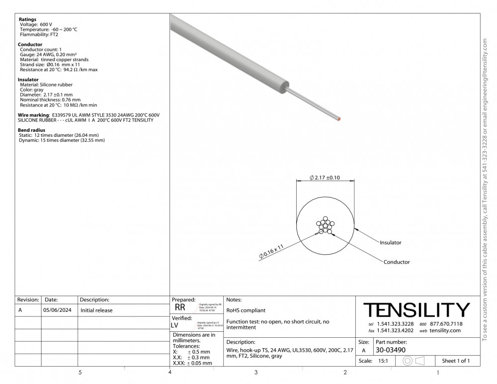 30-03490 product drawing and specification page