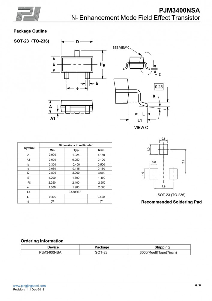 PJM3400NSA datasheet page 6