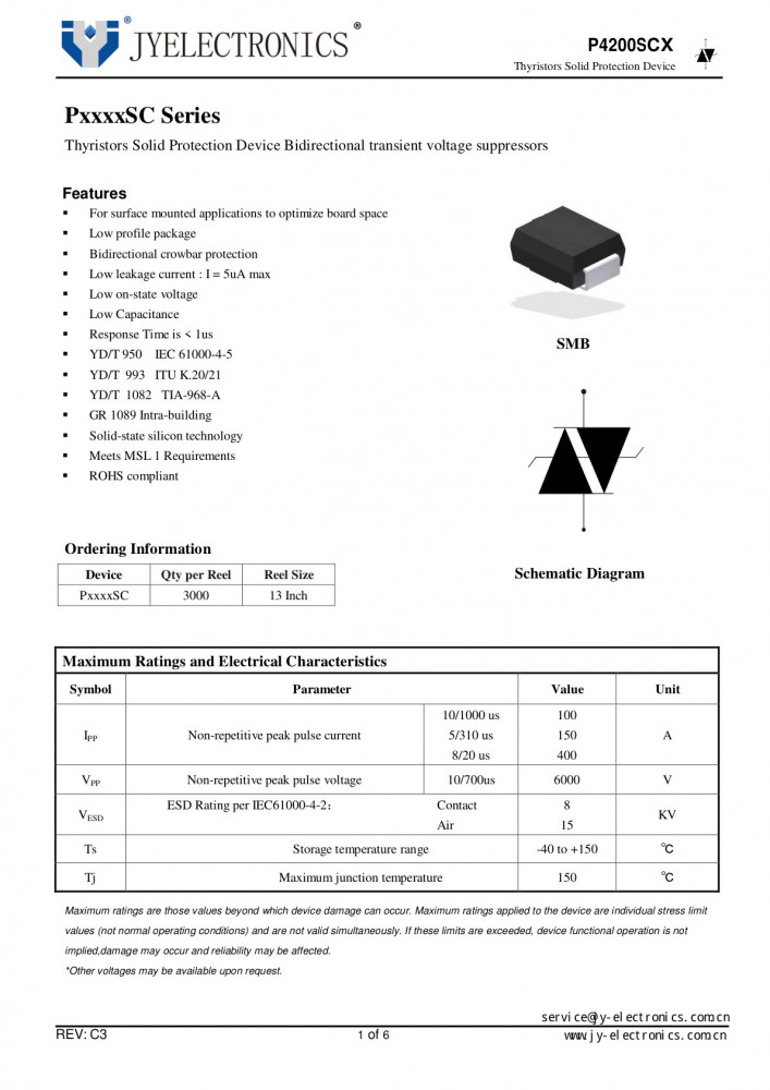P4200SCX datasheet page 1