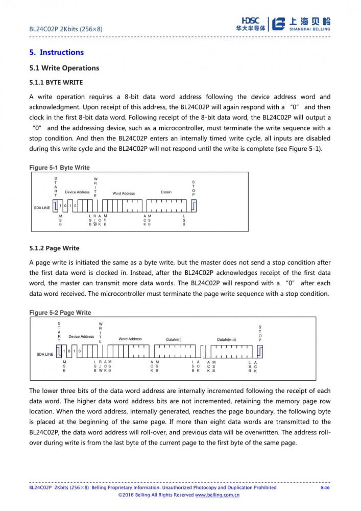 BL24C02P datasheet page 8