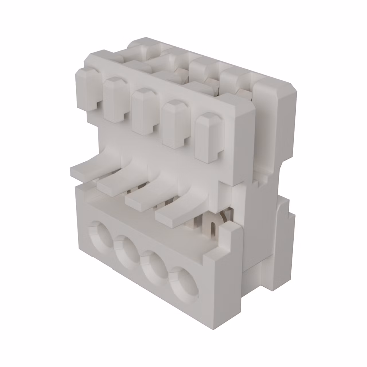 Appli-Mate RAST 2.5 Female Connector, 2.50mm Pitch, 4 Circuits, All Position Keys, 1 Narrow and 1 Open Endwall for sale