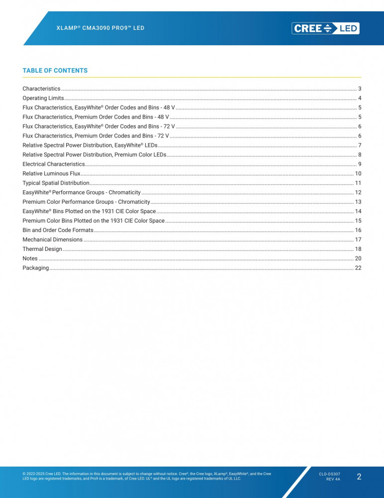 CMA3090 Pro9 datasheet page 2