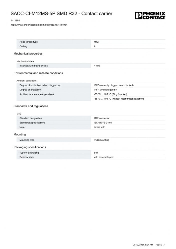 Phoenix Contact 1411984 technical document page 3