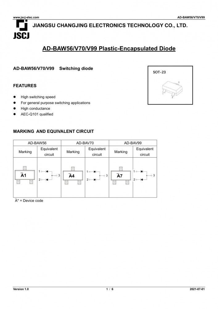 AD-BAW56 datasheet page 1