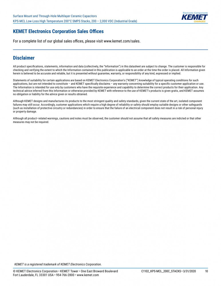 KEMET KPS-MCL datasheet page 10