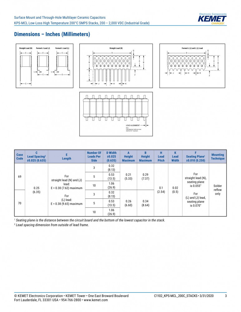 KEMET KPS-MCL datasheet page 3
