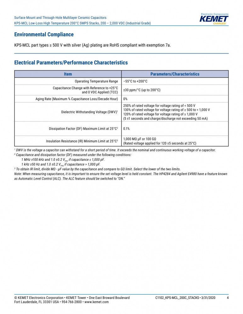 KEMET KPS-MCL datasheet page 4
