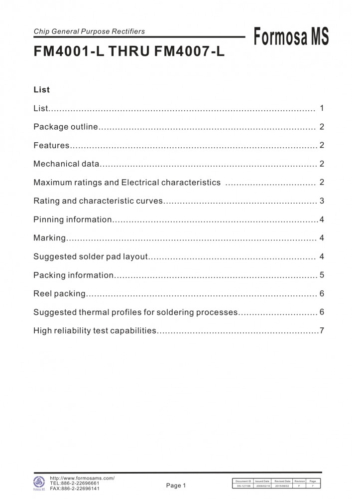 FM4007-L datasheet page 1