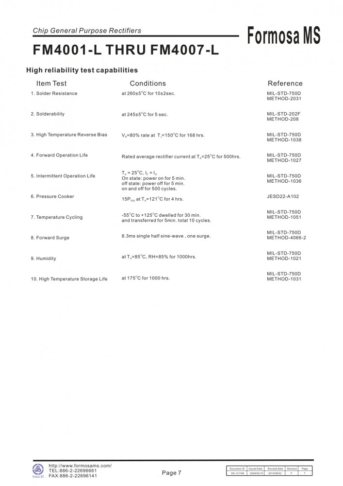 FM4007-L datasheet page 7