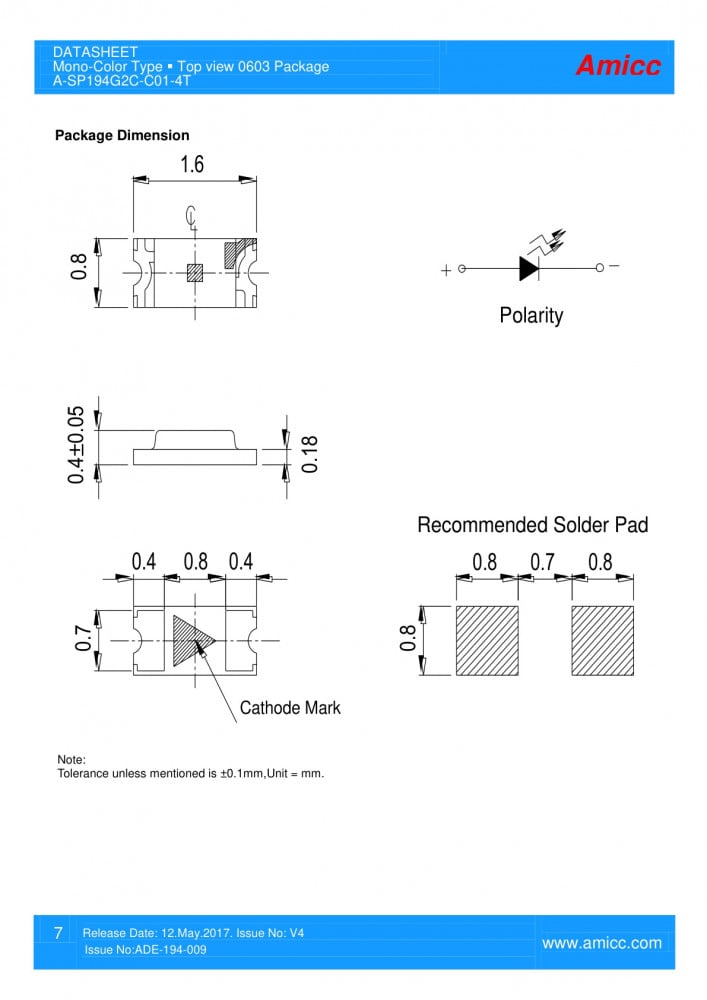 A-SP194G2C-C01-4T datasheet page 7