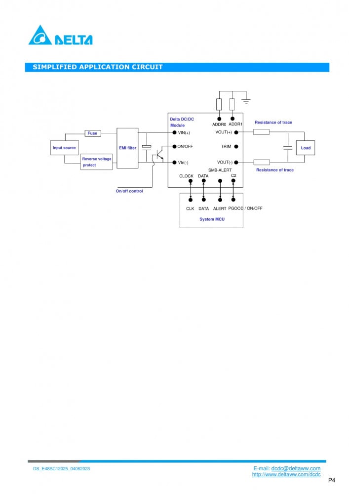 DELTA E48SC12025NRFH datasheet page 4