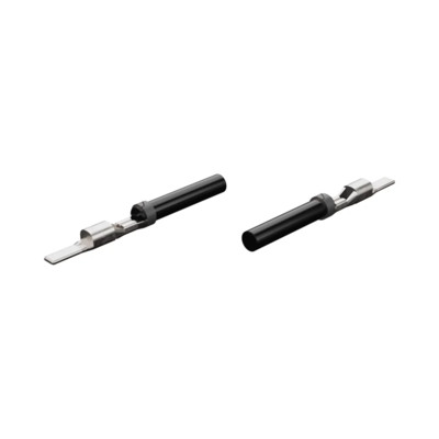 Pre-Crimped Lead Mizu-P25 Male-to-Mizu-P25 Male, Tin (Sn) Plating, 75.00mm Length, 20 AWG, Black for sale