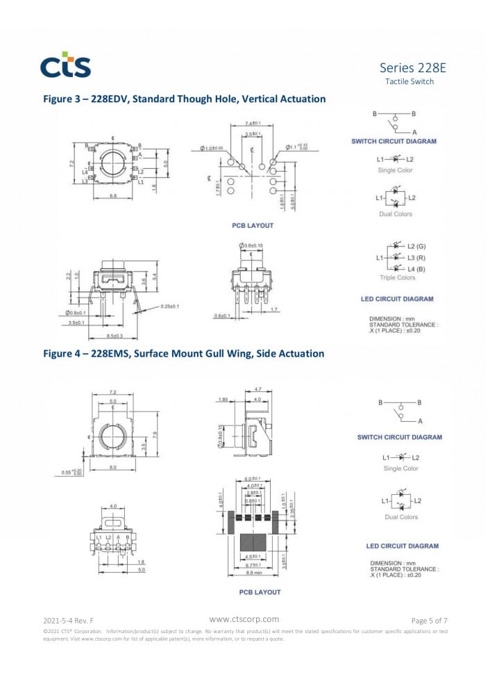 CTS 228EJV PCB layout