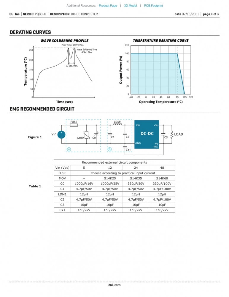 CUI PQB3-D series datasheet page 4