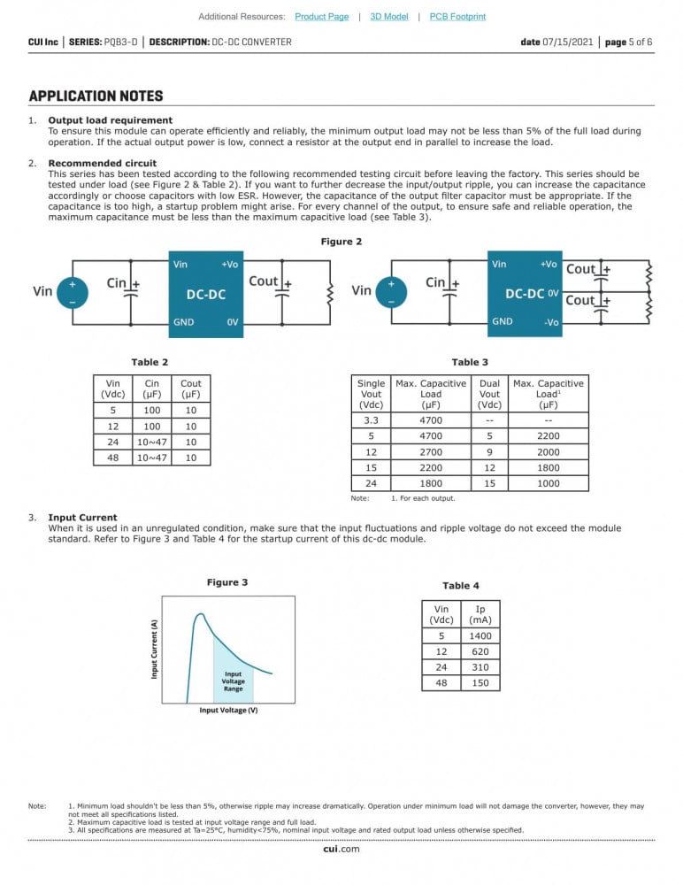 CUI PQB3-D series datasheet page 5