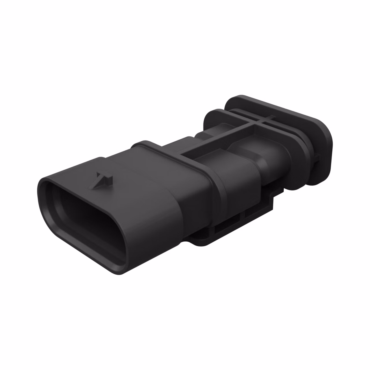 MXP120 Sealed Male Blade Connector with 7.00mm Clip-Slot, 4 Circuit, Dark Gray Housing (T3-V2-S3 with Backshell, T3-V2-S2 without Backshell), Backshell Interface Option 2, Key E for sale