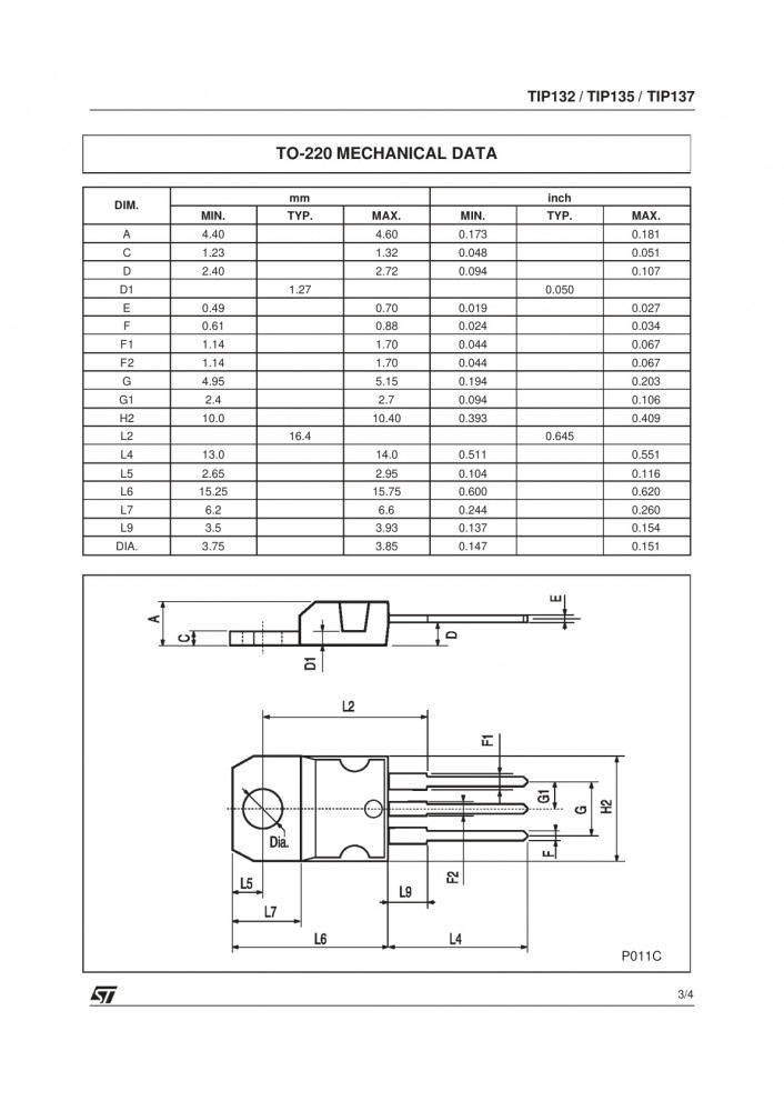 TIP137 datasheet page 3
