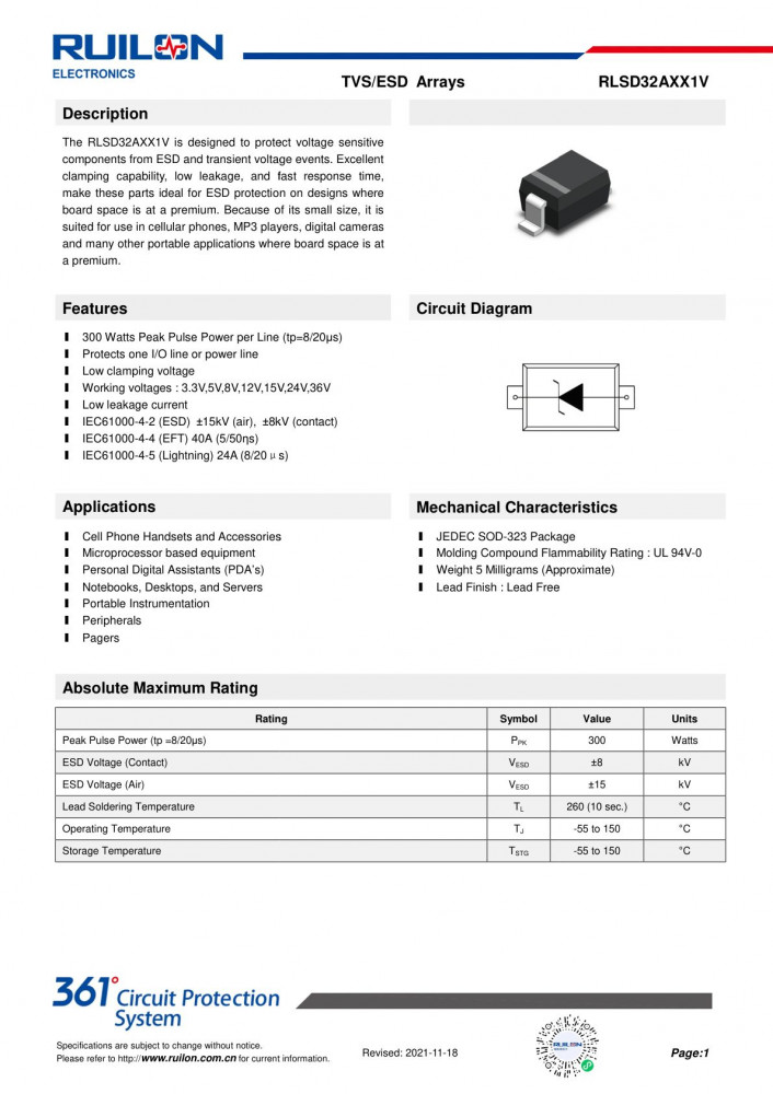 RLSD32A031V technical document page 1