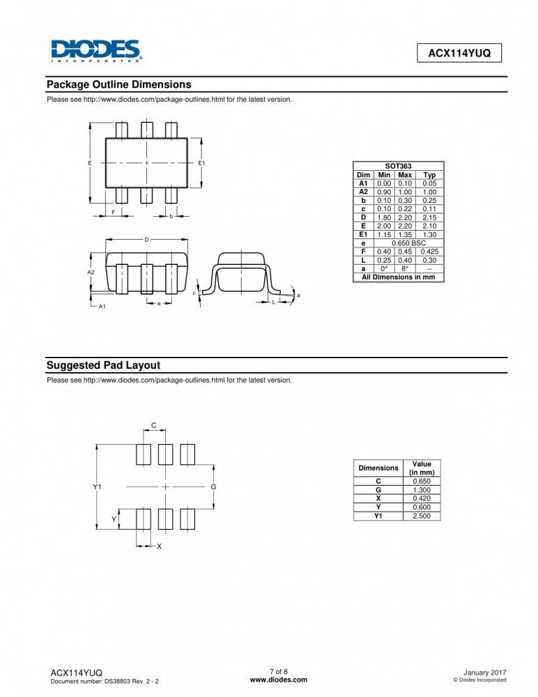 ACX114YUQ-7R datasheet page 7