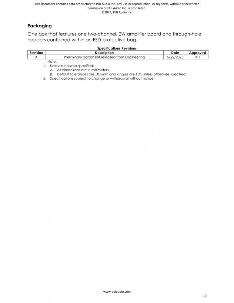 AMP2X2 datasheet page 10