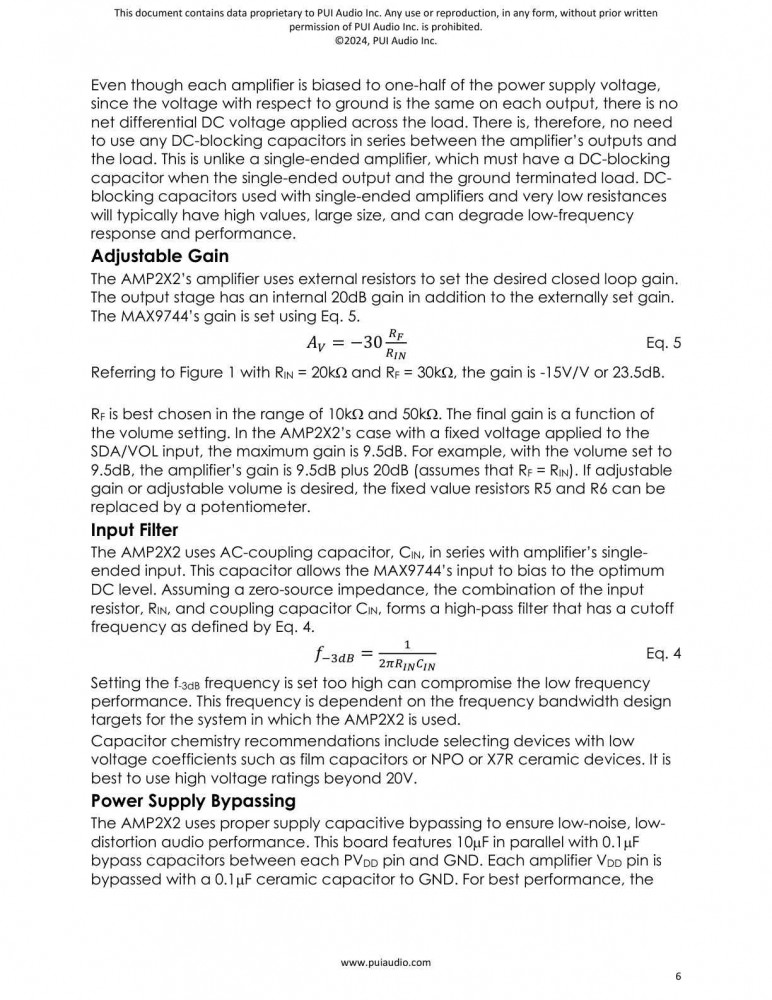 AMP2X2 datasheet page 6