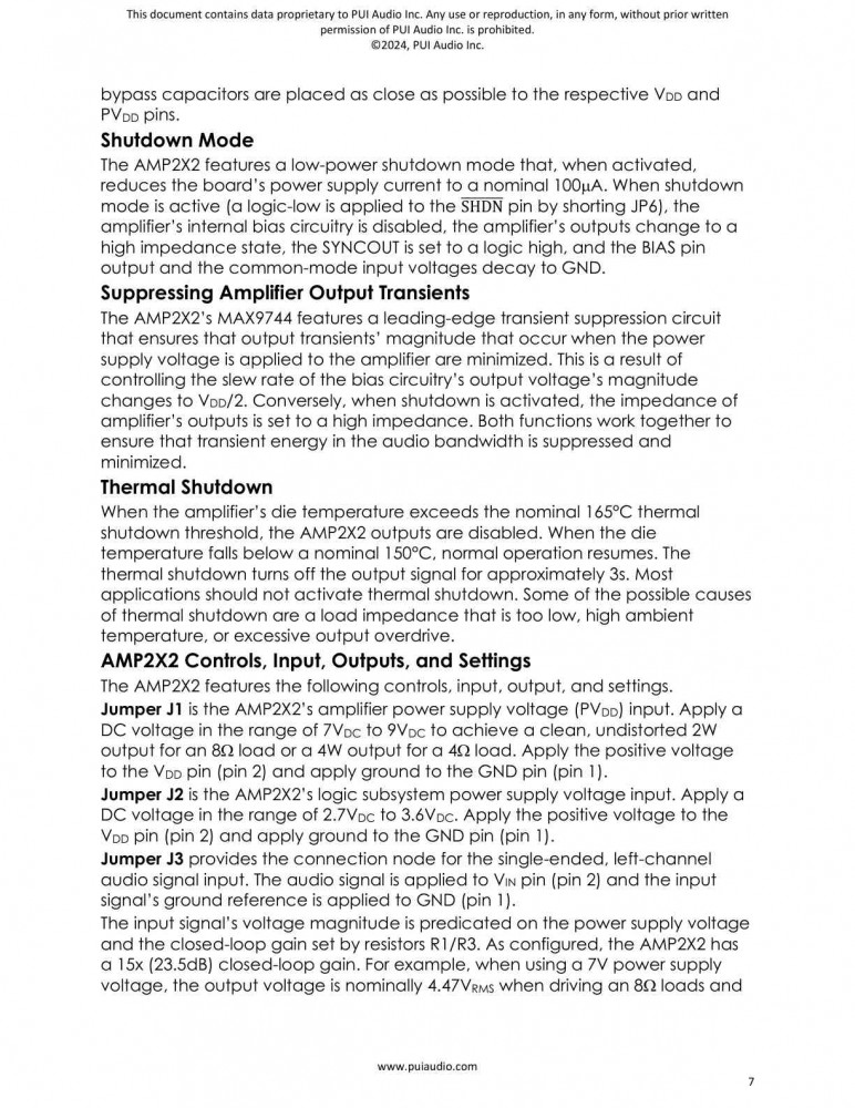 AMP2X2 datasheet page 7