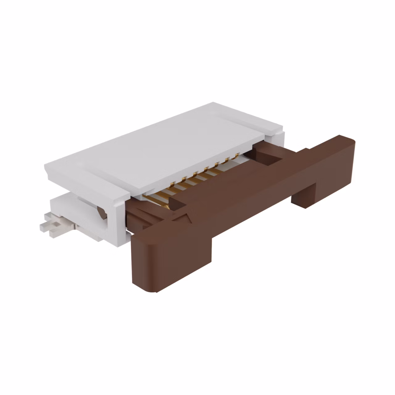 Easy-On FFC/FPC Connector, 0.50mm Pitch, Slider Series, Right-Angle, Bottom Contact, 2.00mm Height, 7 Circuits,Gold Plating for sale