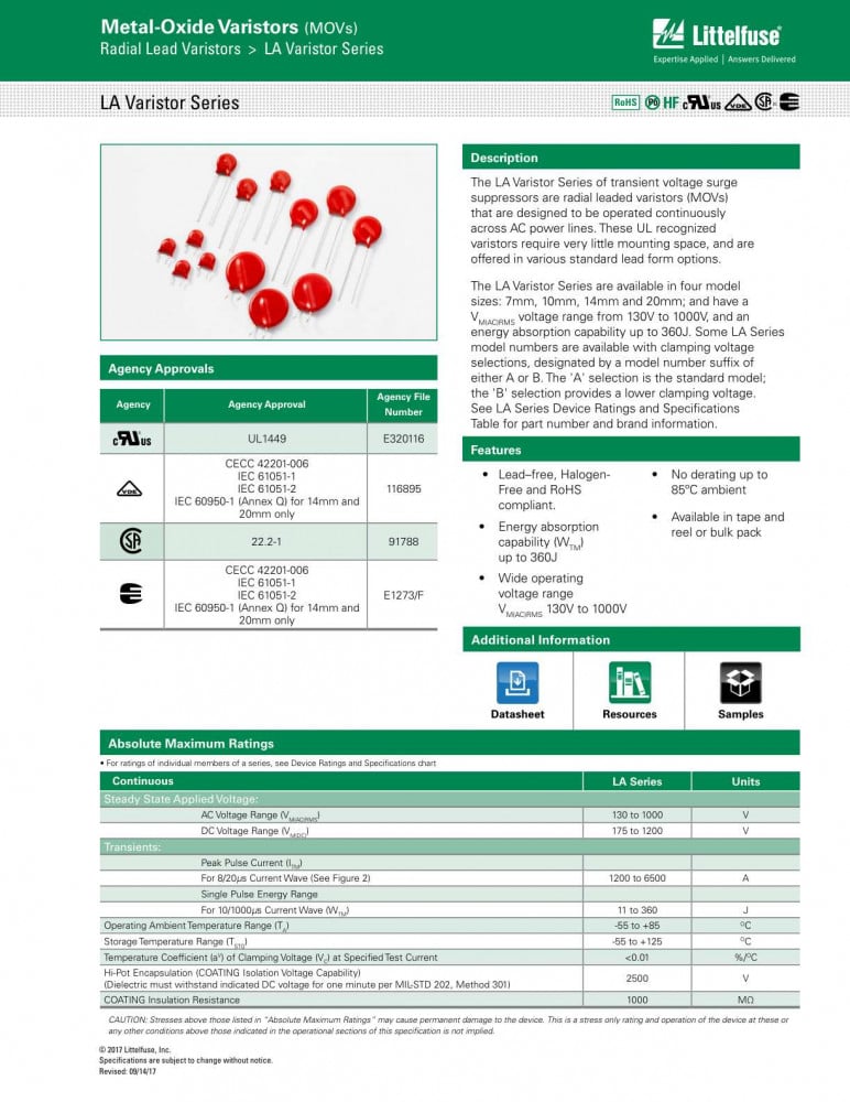 V175LA20AP datasheet page 1