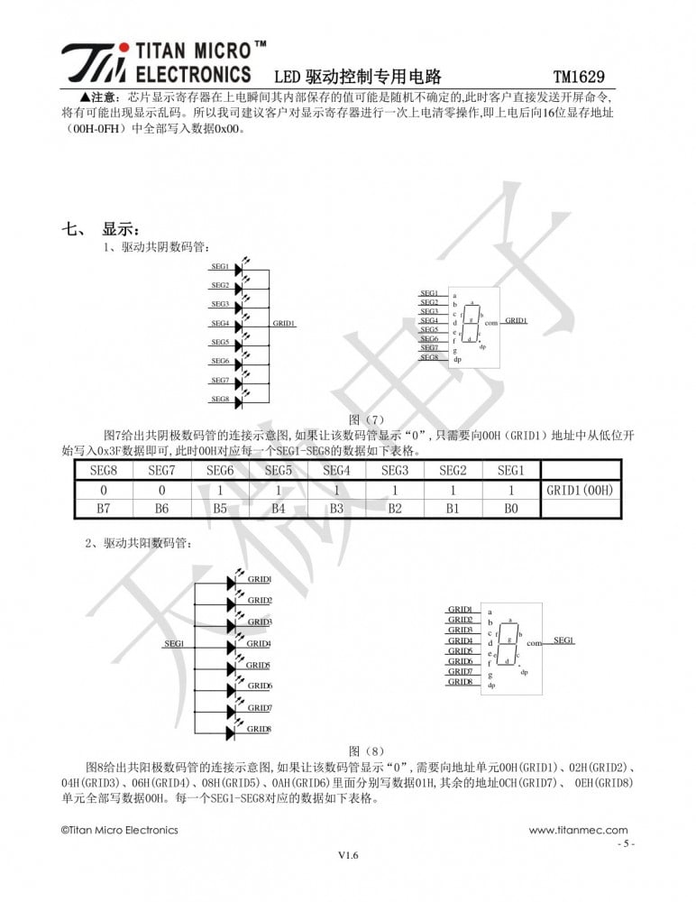 TM1629 datasheet page 5