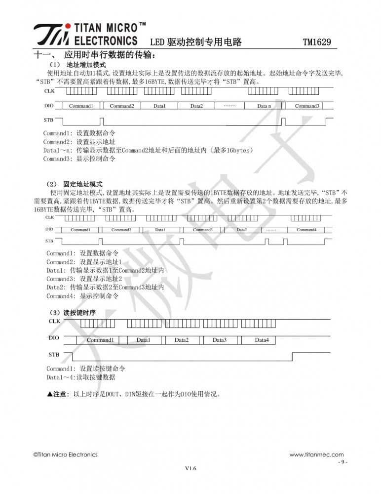 TM1629 datasheet page 9