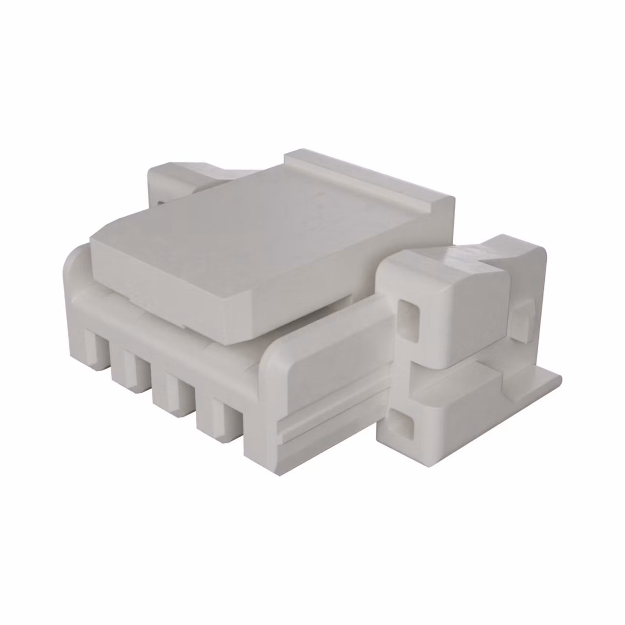 Micro-Lock Plus TPA Type Receptacle Housing, 1.25mm Pitch, Low-Halogen, Single Row, Positive Lock, 4 Circuits, Natural (White) for sale