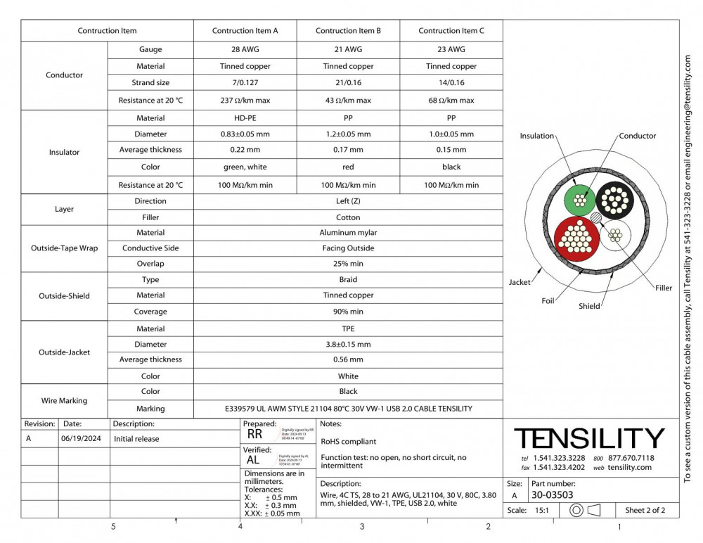 Tensility 30-03503 technical drawing, page 2