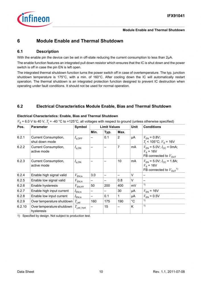 IFX91041 datasheet page 10