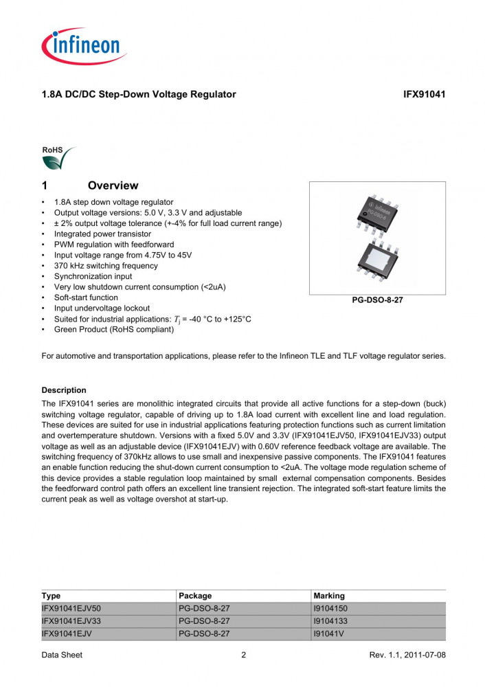 IFX91041 datasheet page 2