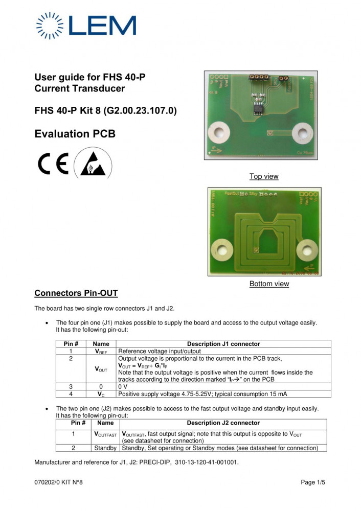 FHS 40-P KIT 8-1P document page 1