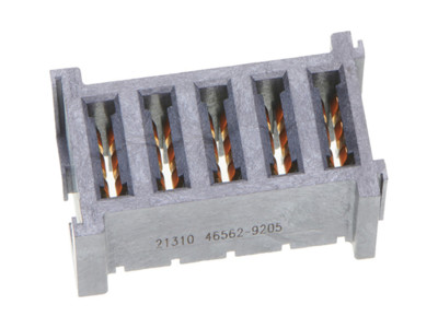 EXTreme Ten60Power Vertical Receptacle without Guides, 1 DC Power Circuit, Press Fit Tail