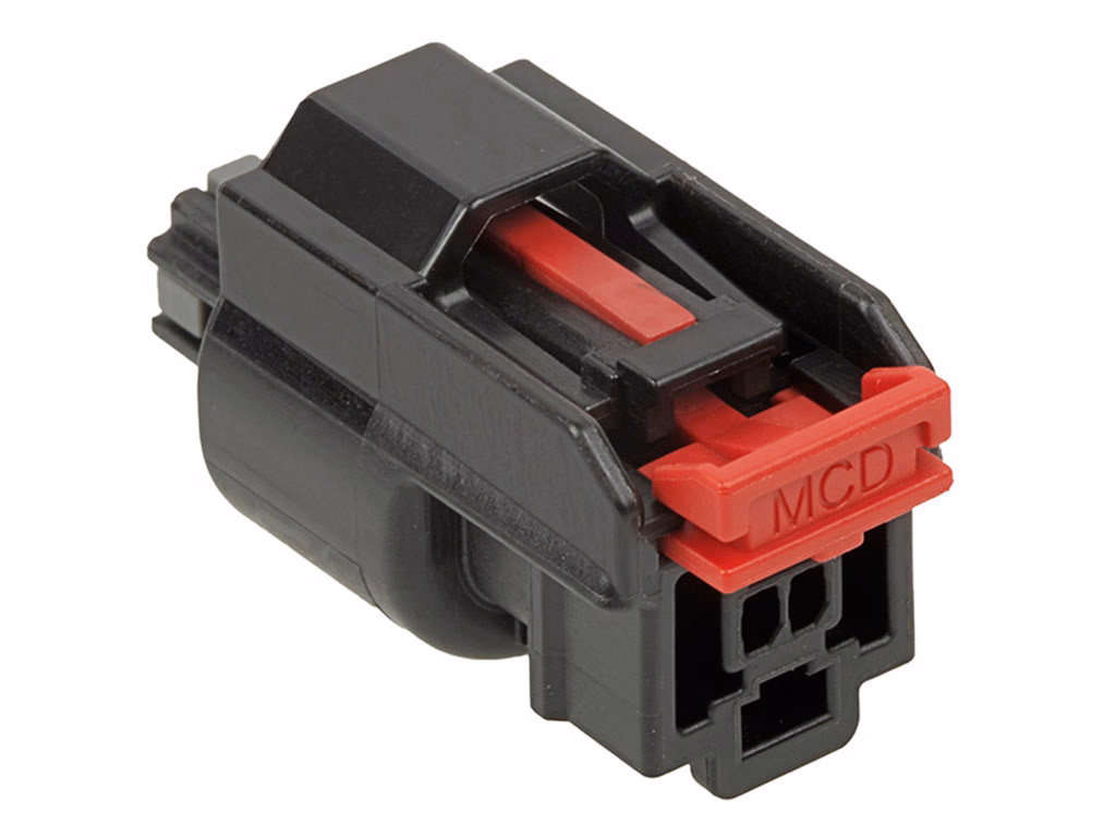 Mini50 Sealed Receptacle, Single Row, with CPA, 2 Circuits, Polarization  Option A, Black for sale