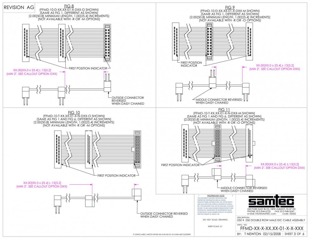 Samtec FFMD drawing page 3