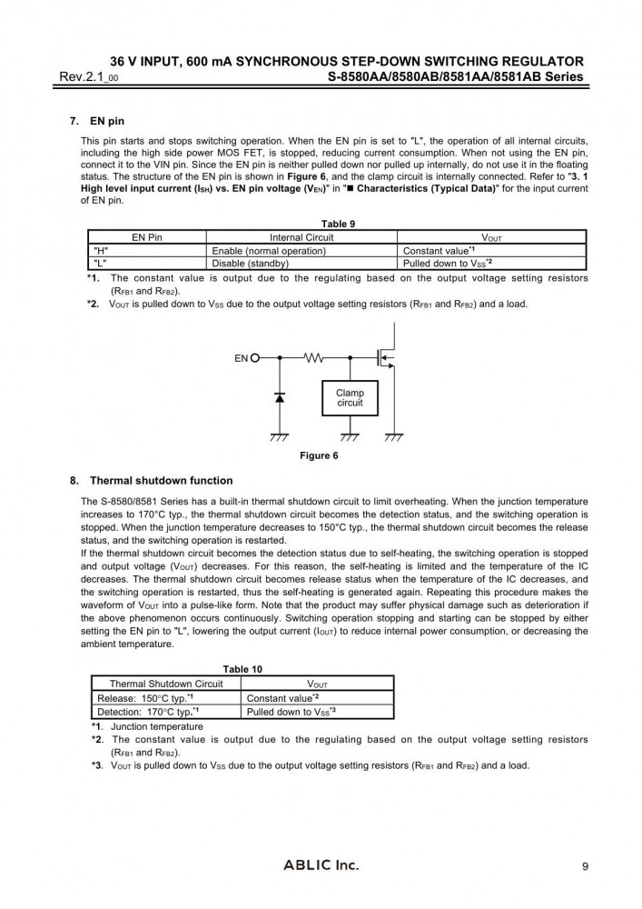 ABLIC S-8580AA datasheet page 9