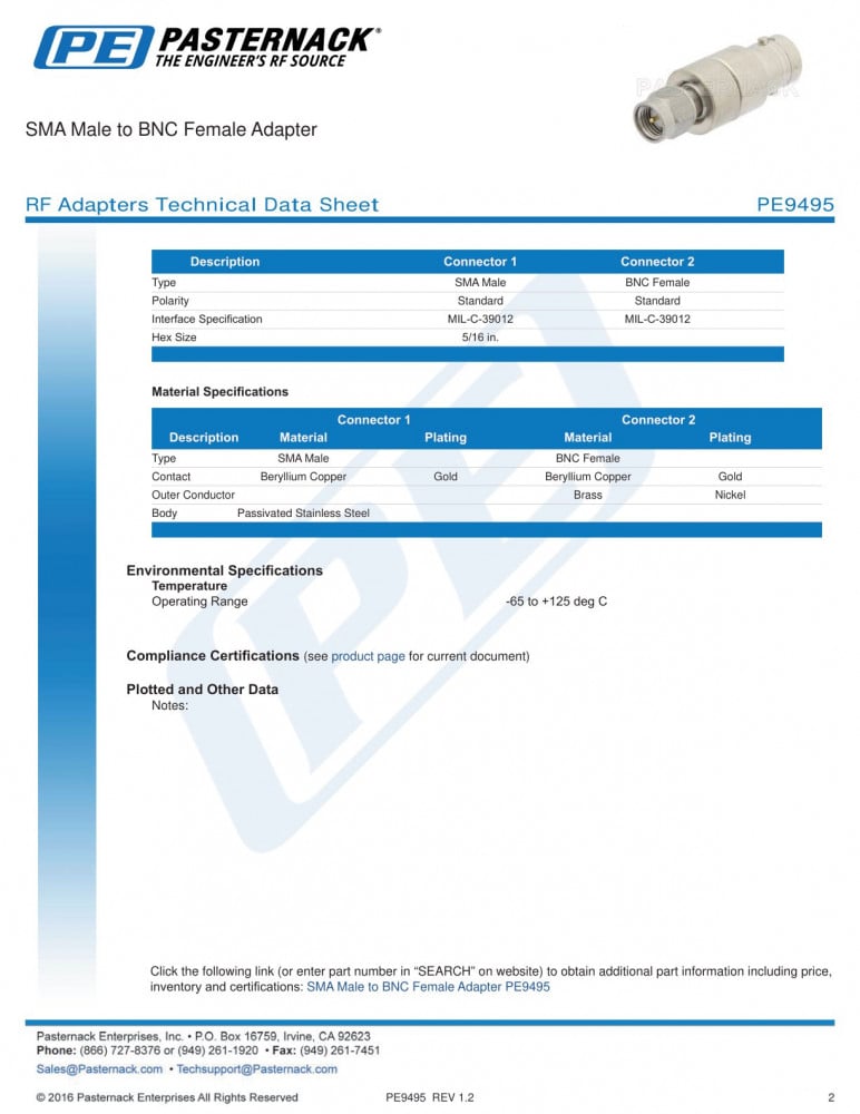 PE9495 technical document page 2