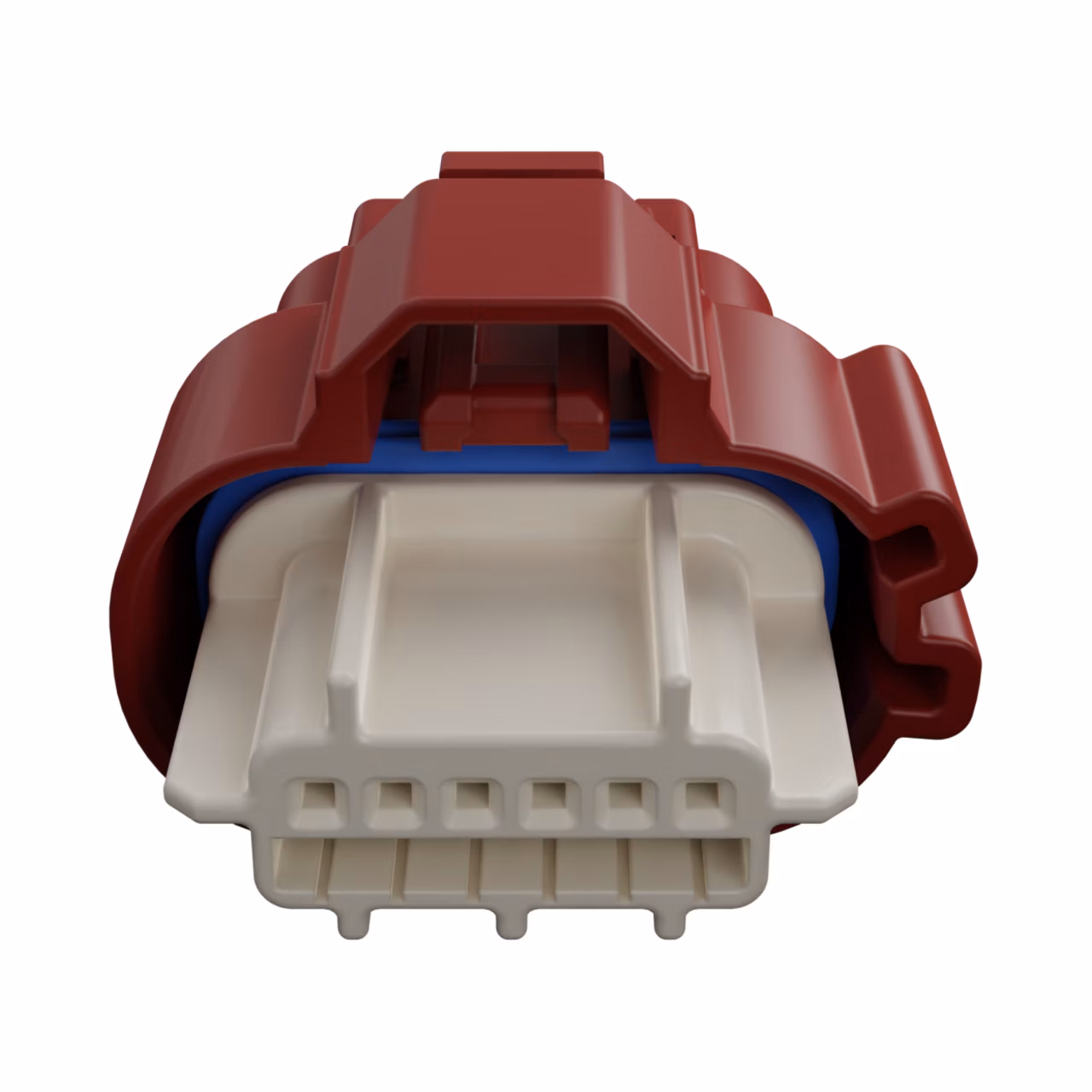 Squba Sealed Receptacle Assembly, 1.80mm Pitch, Single Row, 6 Circuits, Red for sale
