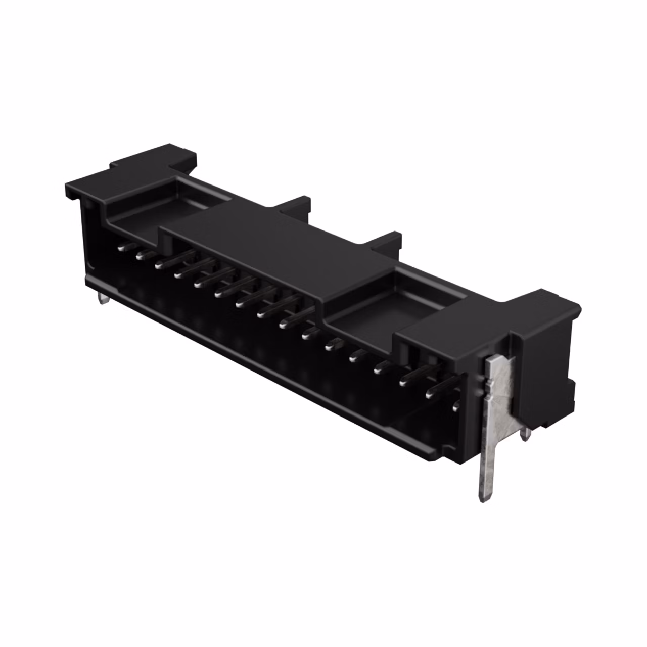 Micro-One Wire-to-Board Header, Right Angle, 2.00mm Pitch, Single Row, Glow-Wire Capable, Through Hole, 16 Circuits, Tin-Bismuth Plating, Black for sale