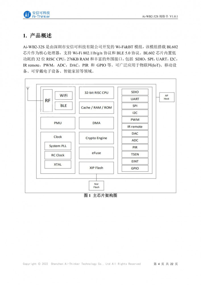 Ai-WB2-32S datasheet page 4