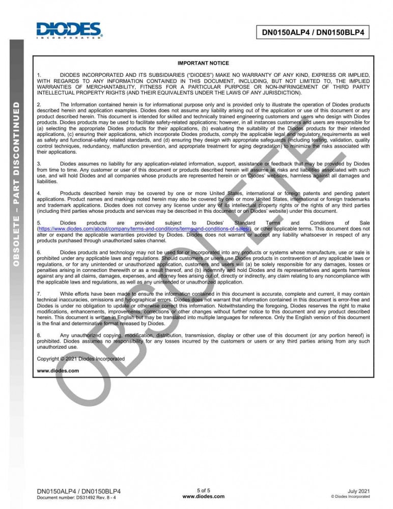DN0150ALP4-7B datasheet page 5