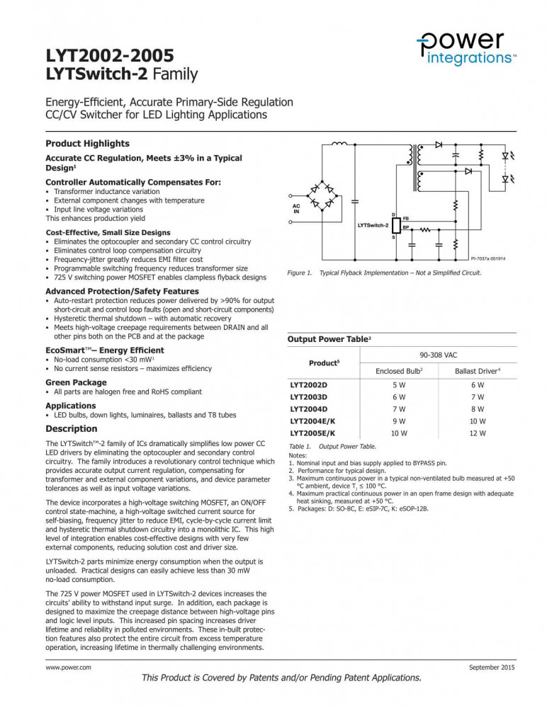 LYT2004D datasheet page 1