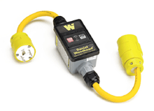 Super-Safeway GFCI Multiple Outlet Box with Ground Continuity Monitor, Open Neutral Relay, (2) NEMA 5-20 Duplex with Flip Lids, 7.62m (25.0') Cord Length, 12/3 SOOW Cord, NEMA 5-20 Plug