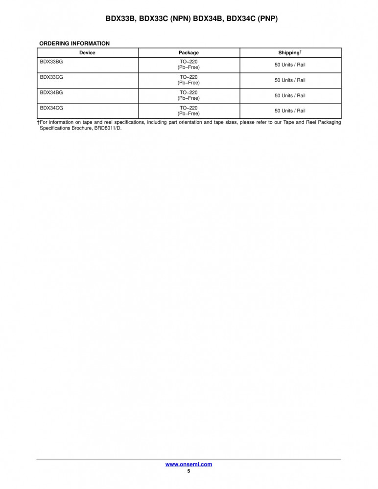 BDX33C datasheet page 5