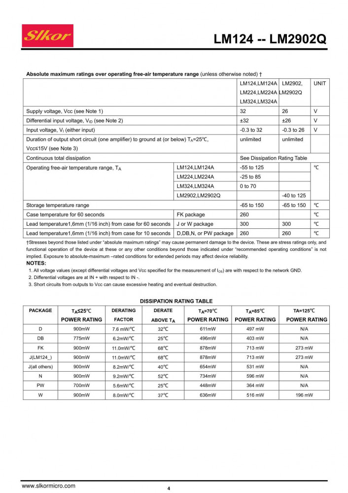 LM124D technical document page 4